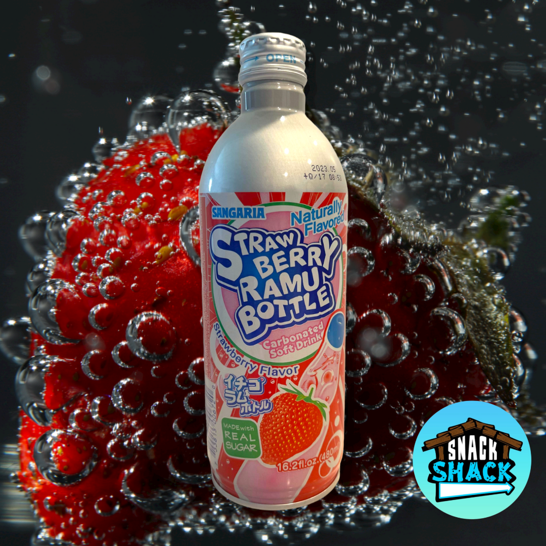 Strawberry Ramune Aluminum Bottle (Japan) | Snack Shack Drive Thru